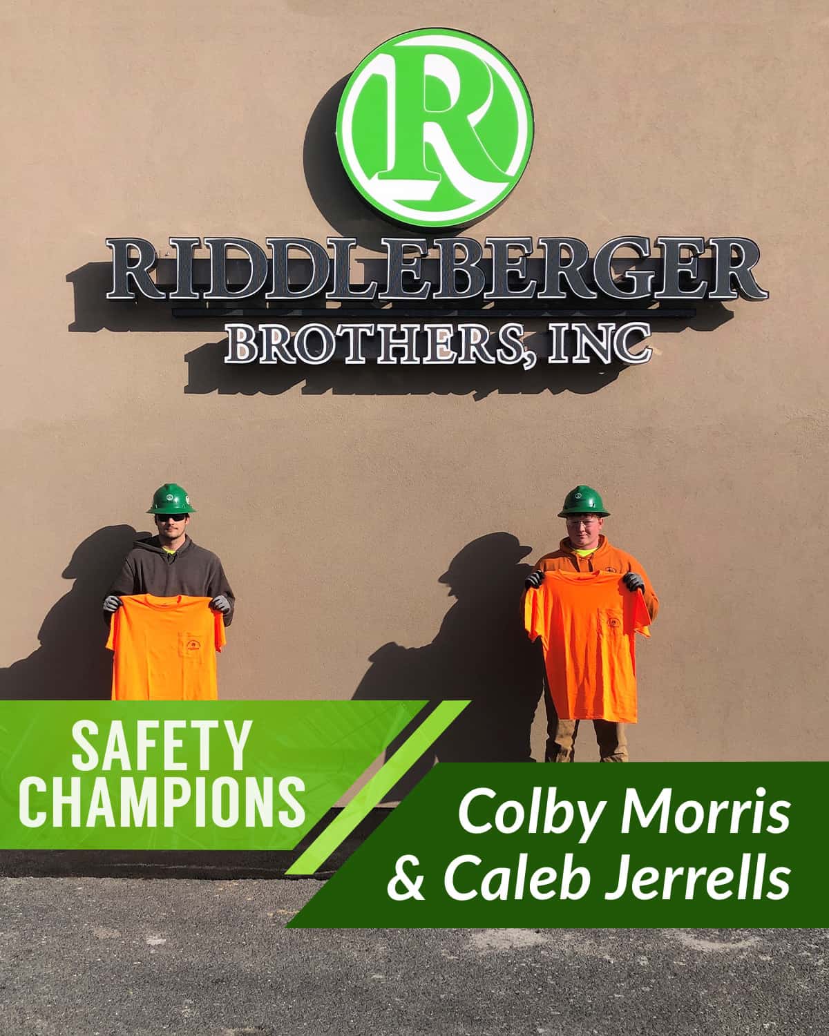 Safety Champions - Colby and Caleb - Riddleberger Brothers, Inc