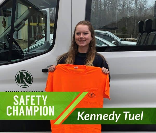 February Safety Champion - Kennedy Tuel - Riddleberger Brothers, Inc